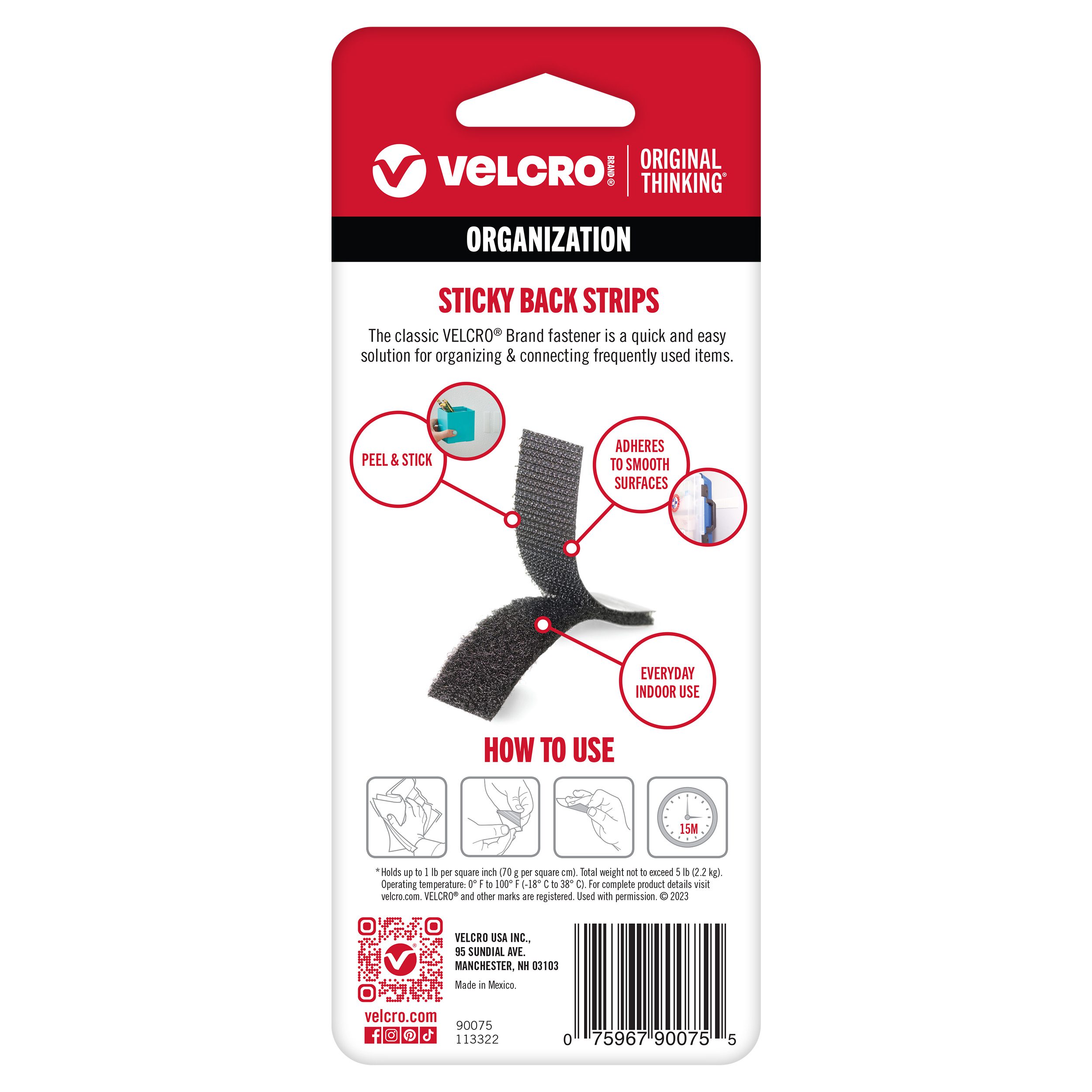 VELCRO Brand Sticky Back Strips